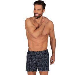 TRIGEMA Boxershorts »Boxer-Shorts mit freundlichem Smiley-Muster« 1 Stk. tlg. navy M M DELUXE-Single-Jersey