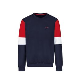 TRIGEMA Sweatshirt »Sweatshirt mit kontrastfarbigen Elementen« navy S S Sweat-Qualität