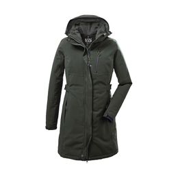 Killtec Parka »KOW 165 WMN PRK« Wasser- und winddichter Parka mit Teddyfleece und abnehmbarer Kapuze olivgrün 50 50 Funktionsparka mit...