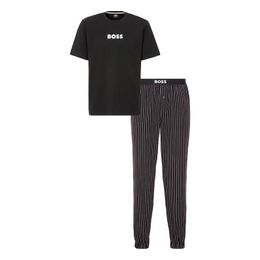 BOSS Pyjama »Easy Long Set TShirt« Set, 2 Stk. tlg. Bright Purple 524 L L Herren Schlafanzug von BOSS