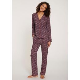 Vivance Dreams Pyjama 2 Stk. tlg., mit kreativen Mustern dunkelblau Fischgratmuster 36/38 36/38 Pyjama mit klassischen Schnitt