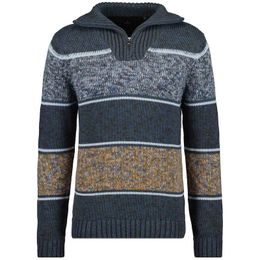 Ragman Rundhalspullover Gemustert-914 48 48 Strickpullover mit Troyer-Kragen
