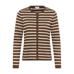 Saint Tropez Strickjacke »MilaSZ Striped Cardigan« Fondue Fudge Rice Stripe XS XS Cardigan von Saint Tropez mit Streifenmuster