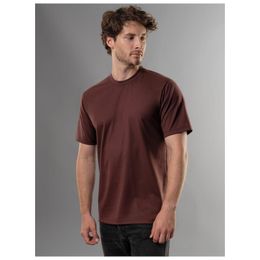 TRIGEMA T-Shirt »T-Shirt DELUXE Baumwolle« 1 Stk. tlg. kastanie M M DELUXE-Single-Jersey