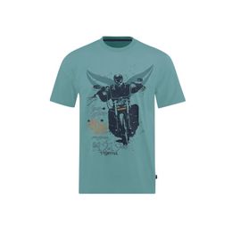 TRIGEMA T-Shirt »T-Shirt mit Motorrad-Print« 1 Stk. tlg. seegras M M DELUXE-Single-Jersey