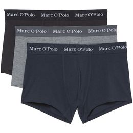Marc O'Polo MARC O'POLO Trunk »Essentials« 3er Pack, mit elastischem Logobund navy/grey/black S S Herren-Boxershort im Mehrfachpack von Marc O'Polo