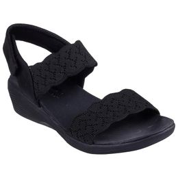 Skechers Keilsandalette »ARYA-ON THE RISE«, Plateausandale, Klettschuh mit Luxe Foam schwarz 37 37 Bequeme Sandale mit Keilabsatz und Klettverschluss