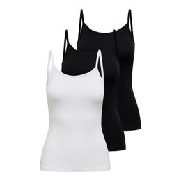 Only Spaghettitop »ONLLOVE STRAP SINGLET 3 PACK CS JRS« Packung, 3er-Pack, 3 Stk. tlg. Black Pack:Black + white XL (42) XL (42) 3-er Pack Tops von...