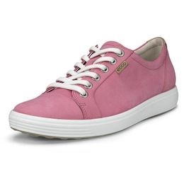 Ecco Sneaker »SOFT 7 W« mit Label, Freizeitschuh, Halbschuh, Schnürschuh, schmale Form rosa 40 40 Sportiver Sneaker zum Schnüren