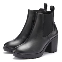 Vivance Chelseaboots mit Blockabsatz & Stretch-Einsatz, High-Heel-Stiefelette, Ankle Boots schwarz 41 41 Tolle Winter-Stiefelette mit bequemen...