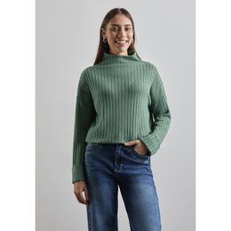 Street One Langarmshirt mit Ripp-Struktur sunlit green mel. 38 38 Shirt für Damen von Street One