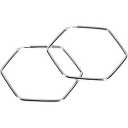 MODABILÉ Paar Creolen »Schmuck Geschenk Silber 925 Ohrringe Hexagon« silberfarben 30 ELEGANT - deine neuen dezenten sechseckigen Creolen HEXAGON in...