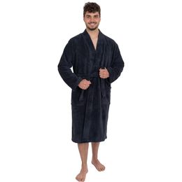 WEWO-Fashion WEWO FASHION Herrenbademantel »ideal für Sauna & Spa, Hotelbademantel, Morgenmantel« 1 Stk. tlg., mit Kimono-Kragen, lang anthracite L Länge: 120...