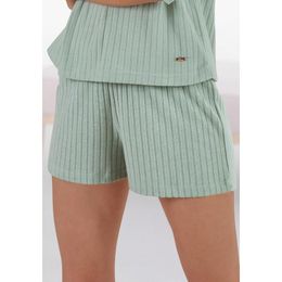 s.Oliver Relaxshorts aus beständigem Rippstrick, Loungeanzug mint 32/34 - N-Gr N-Gr 32/34 Elegante Homewear Shorts
