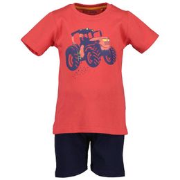 Blue Seven T-Shirt »Set: T-Shirt und Shorts« 1 Stk. tlg. 307 - HL ROT 116 116 Jungen Outfit mit großem Traktor-Druck