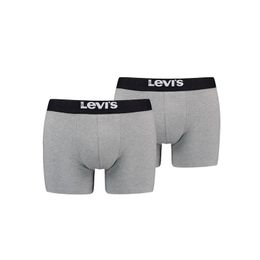 Levi's LEVI'S Boxershorts »LEVIS MEN SLD BASC BOXER BRIEF ORG CO 2P« Packung, 2er Pack, mit breitem Logobund middle grey melange M M Herrenunterhose von...