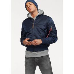 Alpha Industries Bomberjacke »MA-1 VF59 LONG« ohne Kapuze gefüttert rep blue XL XL Blousonjacke in modischer Bomberform