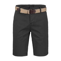 Lerros Bermudas »Chino-Bermuda mit Gürtel, in Großen Größen« DARK GRAPHITE 3XL - extraweit extraweit 3XL Bermuda-Style mit Minimalprint