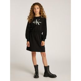 Calvin Klein Jeans Sweatkleid »GLITTER MONOLOGO HWK DRESS« für Kinder bis 16 Jahre mit Logoschriftzug Ck Black 6 (116) - N-Gr N-Gr 6 (116) Kleid...