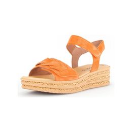 Gabor Keilsandalette »Sandalen Veloursleder« Orange 42,5 42,5 Verschluss: Klettverschluss