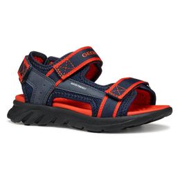 Geox Sandale &raquo;J SANDAL AIRADYUM BO&laquo;, Trekking Sandale, Sommerschuh, Klettschuh mit farbiger Innensohle navy-rot 27 27 Trekking Sandale f&uuml;r aktive...