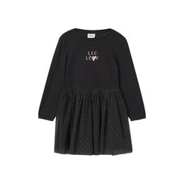 s.Oliver JUNIOR Minikleid mit Mesh-Rock, Fit and Flare BLACK 140 - N-Gr N-Gr 140 Kleid von s.Oliver Kids Girls