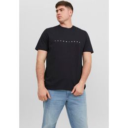 Jack & Jones PlusSize JACK & JONES PLUSSIZE Rundhalsshirt »JJESTAR JJ TEE SS NOOS PLS« mit Logo Schriftzug black 6XL 6XL Herren-T-Shirt von Jack & Jones Plus Size