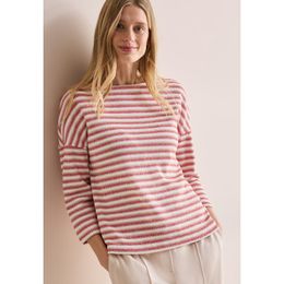 Cecil 3/4-Arm-Shirt mit Streifenmuster granita red XL (44) XL (44) Shirt von Cecil