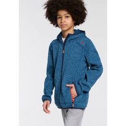 CMP Strickfleecejacke 1 Stk. tlg. mit Kapuze Wärmend & Atmungsaktiv & Schnell trocknend & für Kinder ocean-b.blue 176 176 Strickfleecejacke mit...