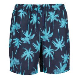 Blue Seven Badehose »Badeshorts« 1 Stk. tlg. Allover Druck 598 - NACHTBLAU L L Lässige Männer Badehose mit Palmen-Alloverprint