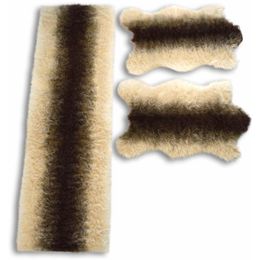 Kinzler Bettumrandung &raquo;Fell Streifen&laquo; H&ouml;he 70 mm 3 Stk. tlg. Bettvorleger, L&auml;ufer-Set f&uuml;r das Schlafzimmer, Kunstfell, waschbar natur/braun/beige...