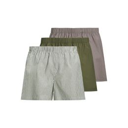 Jack & Jones JACK & JONES Boxershorts »JACMILANO WOVEN BOXERS 3 PACK NOOS« Packung, 3 Stk. tlg. Dusty Olive Pack:City Skyline - Dusty Olive striped S S...
