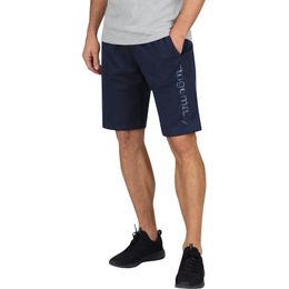 TRIGEMA Bermudas »Modische Bermuda mit -Schriftzug« navy L - US-Größen US-Größen L Sweat-Qualität