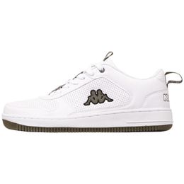 Kappa Sneaker mit Evolution Ambigramm auf Zungen- und Fersenloops white-army 38 38 Kappa Sneaker im angesagten Retro-Look