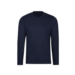 TRIGEMA T-Shirt »Langarmshirt aus 100% Baumwolle« 1 Stk. tlg. navy M M Single-Jersey