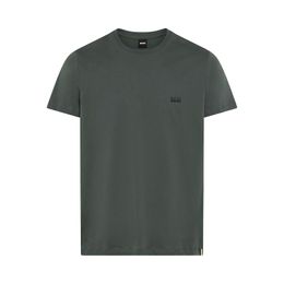 BOSS T-Shirt Rundhals, Jersey, kleines Logo, regular fit Open Green 345 S S Rundhalsshirt von BOSS
