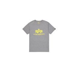 Alpha Industries T-Shirt »Basic T-Shirt BL« charcoal heather 3XL 3XL Single Jersey Stoff