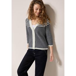 Cecil Strickjacke mit Streifenmuster universal blue M (40) M (40) Cardigan von Cecil