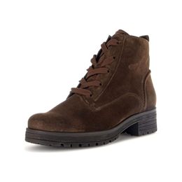 Gabor COMFORT Schnürstiefelette »Stiefelette Veloursleder« Whisky 37 37 Verschluss: Schnürung