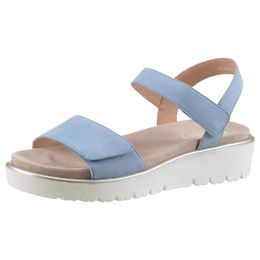 Ara Keilsandalette »BILBAO«, Keilsandale, Sommerschuh, Komfortschuh in G-Weite azurblau 38 38 Sandalette mit praktischen Klettverschlüssen