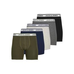 Jack & Jones JACK & JONES Boxershorts »JJ JACSOLID BOXER BRIEFS 5 P« Packung, 5 Stk. tlg. Light Grey Melange XL XL Mehrfarbiges Boxershorts Set von Jack&Jones