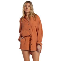Billabong Kurzarmshirt &raquo;Swell Blouse&laquo; Toffee S S Material: Doppelgaze aus Baumwolle