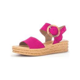Gabor Keilsandalette »Sandalen Veloursleder« Pink 39 39 Verschluss: Schließe
