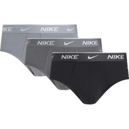 NIKE UNDERWEAR Hipster »BRIEF 3PK« Packung, 3er, 3 Stk. tlg., mit Logo-Elastikbund BLK/IRN GRY/COOL GRY H SHN TXTRD WB M M NIKE Slip im 3er Pack