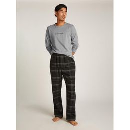Calvin Klein Underwear Pyjama »L/S PANT SET« Set, 2 Stk. tlg., mit Logo-Schriftzug CHARCOAL TOP/ BEAM PLAID BLACK BTM XL (54) XL (54) Pyjama von...