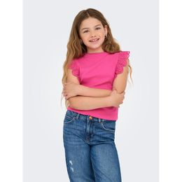 KIDS Only Kurzarmshirt »KOGDREA LIFE S/S TOP JRS« Fuchsia Purple 134/140 134/140 Shirt von KIDS Only für Mädchen