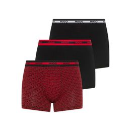 HUGO UNDERWEAR Boxershorts »BOXER BR PLANET DES« 3 Stk. tlg., elastischer Bund mit Logo, aus Stretch-Baumwolle, enganliegend Open Miscellaneous 963...