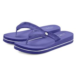 Venice Beach Badezehentrenner »Sandale, Pantolette« Zehentrenner, Badeschuh ultraleicht mit Glitzerband VEGAN royalblau 36 36 Flip Flop mit...