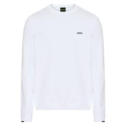 BOSS Green Rundhalspullover »K Ever-X CN« mit Logo-Schriftzug White100 XXL XXL Pullover von BOSS Green Menswear