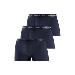 Copenhagen Studios Boxer »Boxershorts für Herren« Packung, 3 Stk. tlg., mit farbigem Logo-Bund navy M M COPENHAGEN Boxer im 3er-Pack